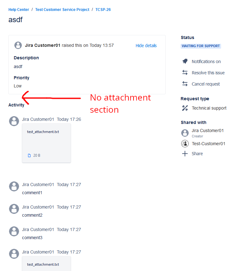 Solved How To Show Attachment Section In Jira Service Man
