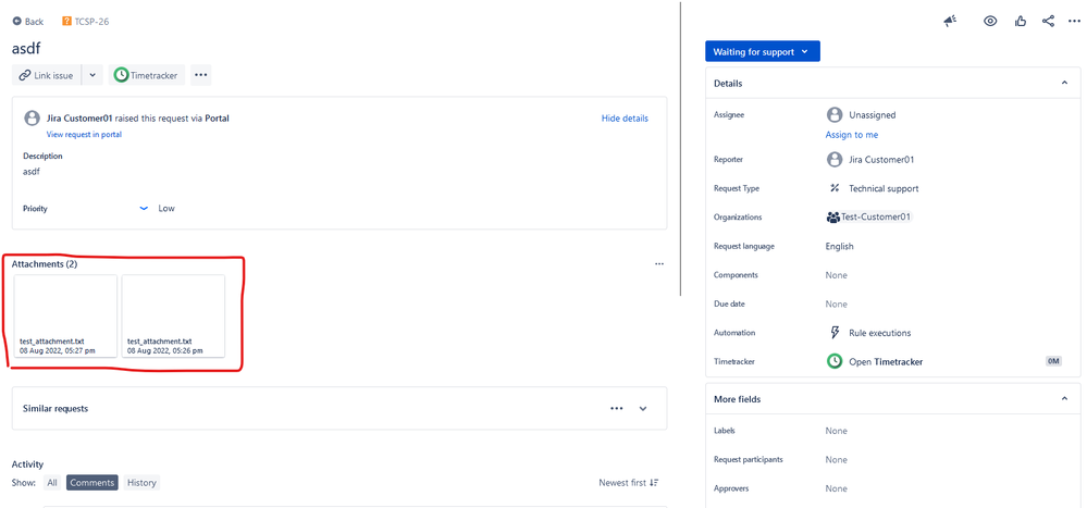 Solved How To Show Attachment Section In Jira Service Man 