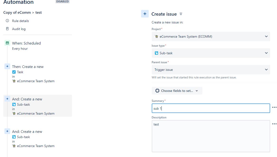 Automation Tasks & Subtasks