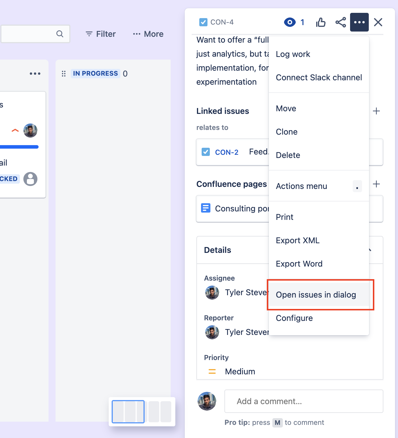 Solved: How can I see issue detail view on full screen?