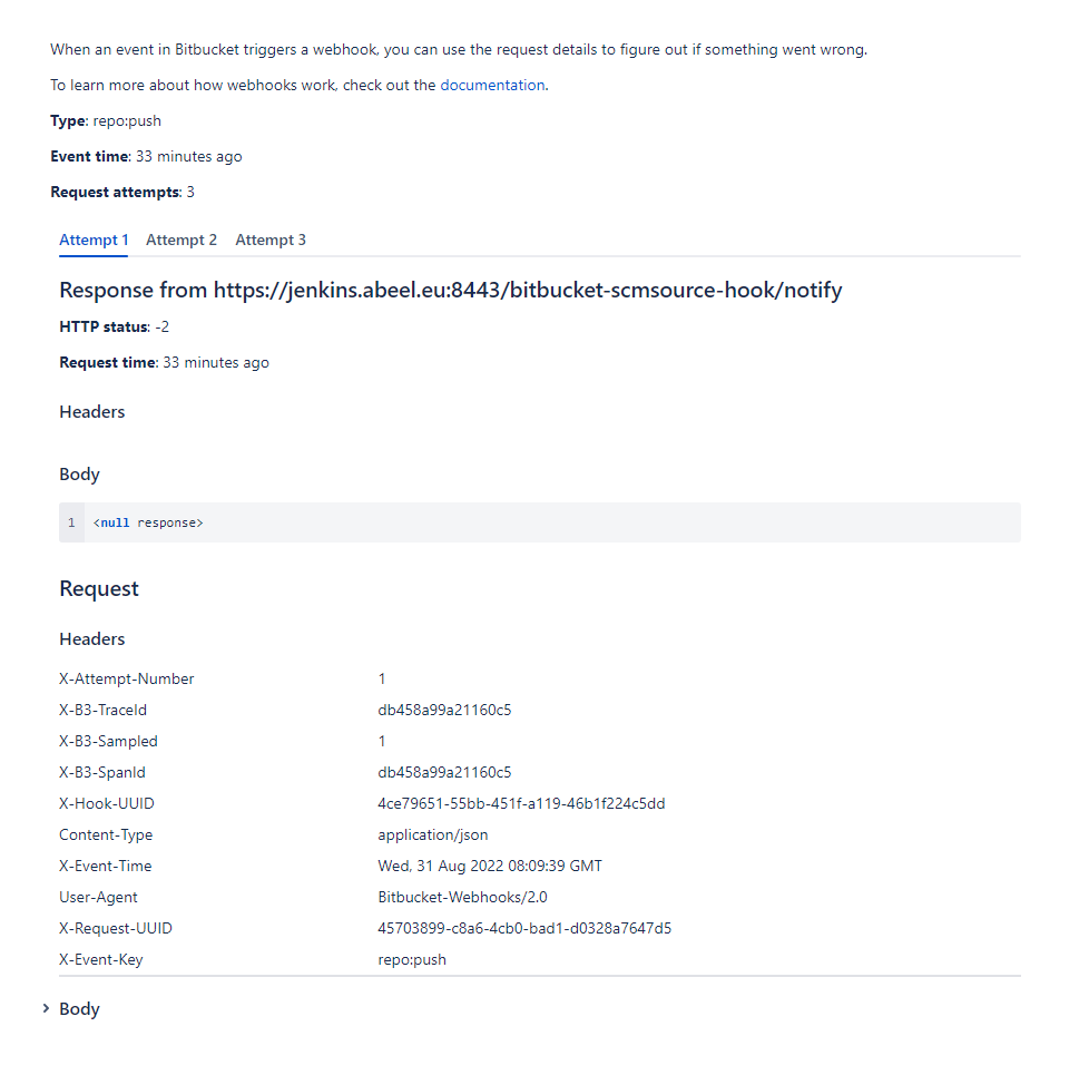 Webhook To Jenkins Fails With Network Error