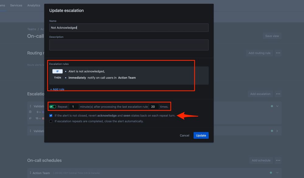 Solved: Keep notifying a given user until ACKed, possible?