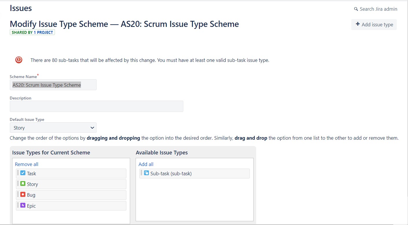 Solved I Want To Remove Story Point Field From Subtask A