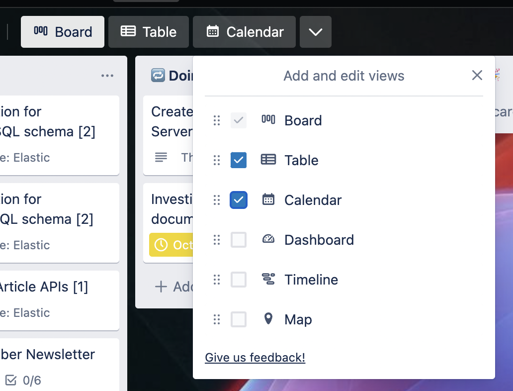 [New in Trello] View switcher and table view for b... - Atlassian Community