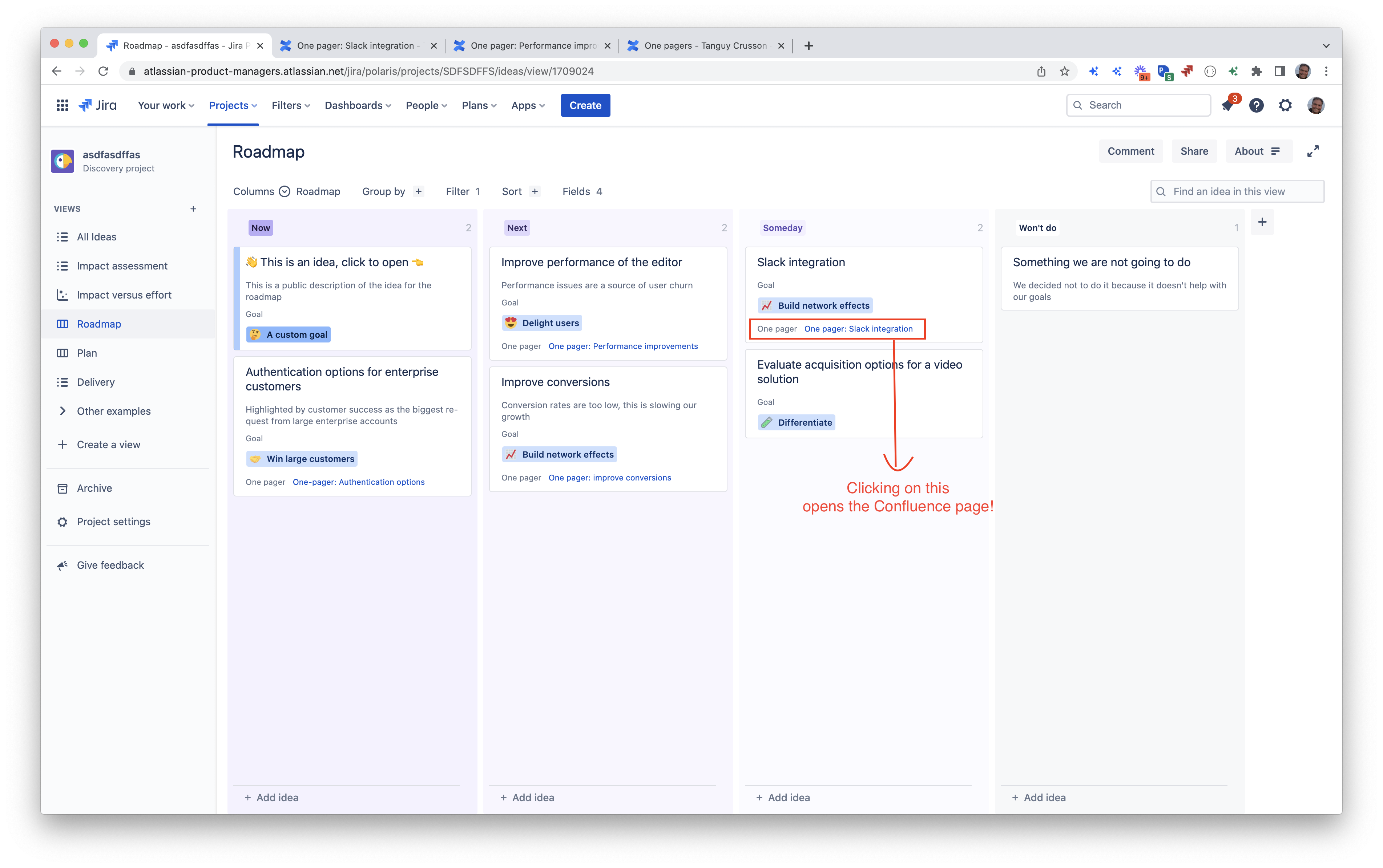 Pro-tip: create a one-pager for every idea (using ... - Atlassian Community