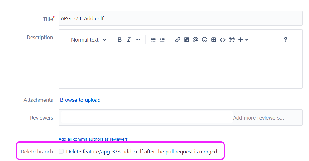 How to get the Delete Branch checkbox to stay chec...