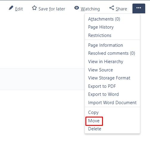 How to bulk pages move in Confluence