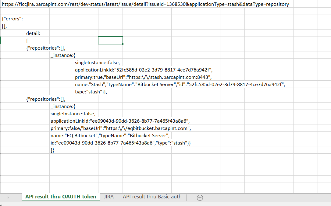 Jira Api For Fetching Commits Of Jira Issue Id Is