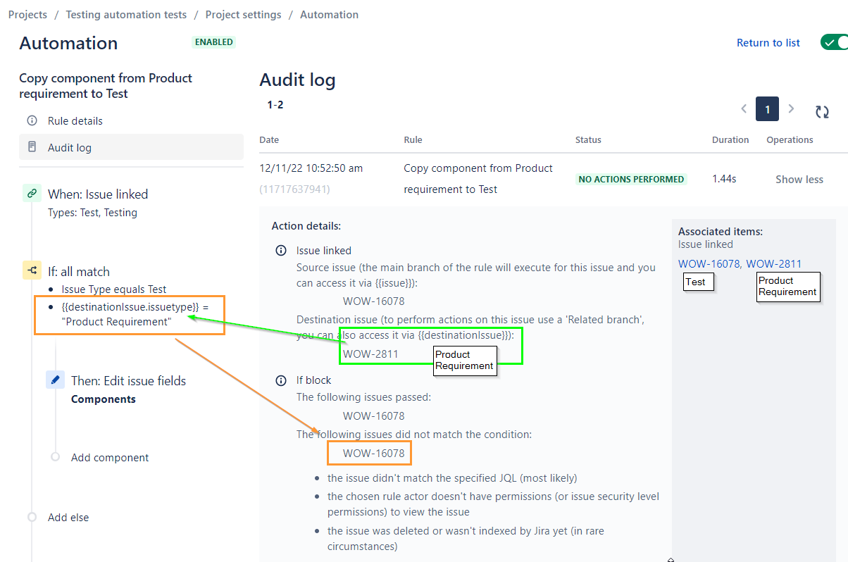Solved Destinationissue Not Recognized In Jql Query