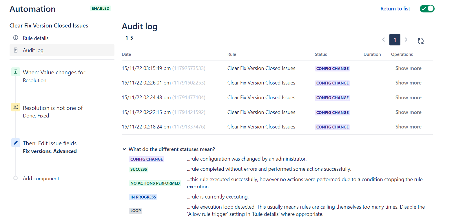 Solved: Post Functions/Automation: Clear Fix Version field...