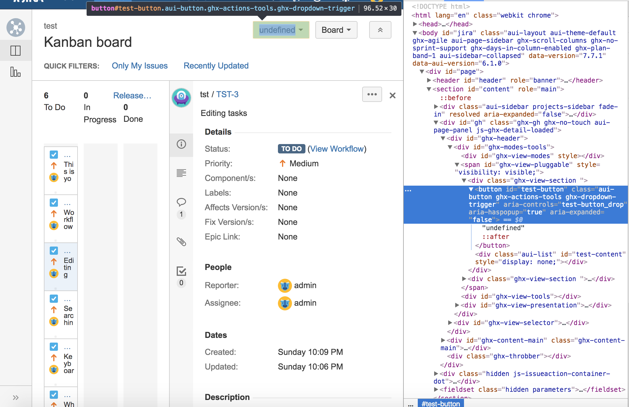 Jira Development: How to create a button