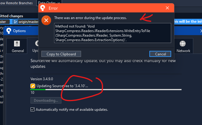 Why am I getting an error during update to version... Why am I getting an error during update to version...