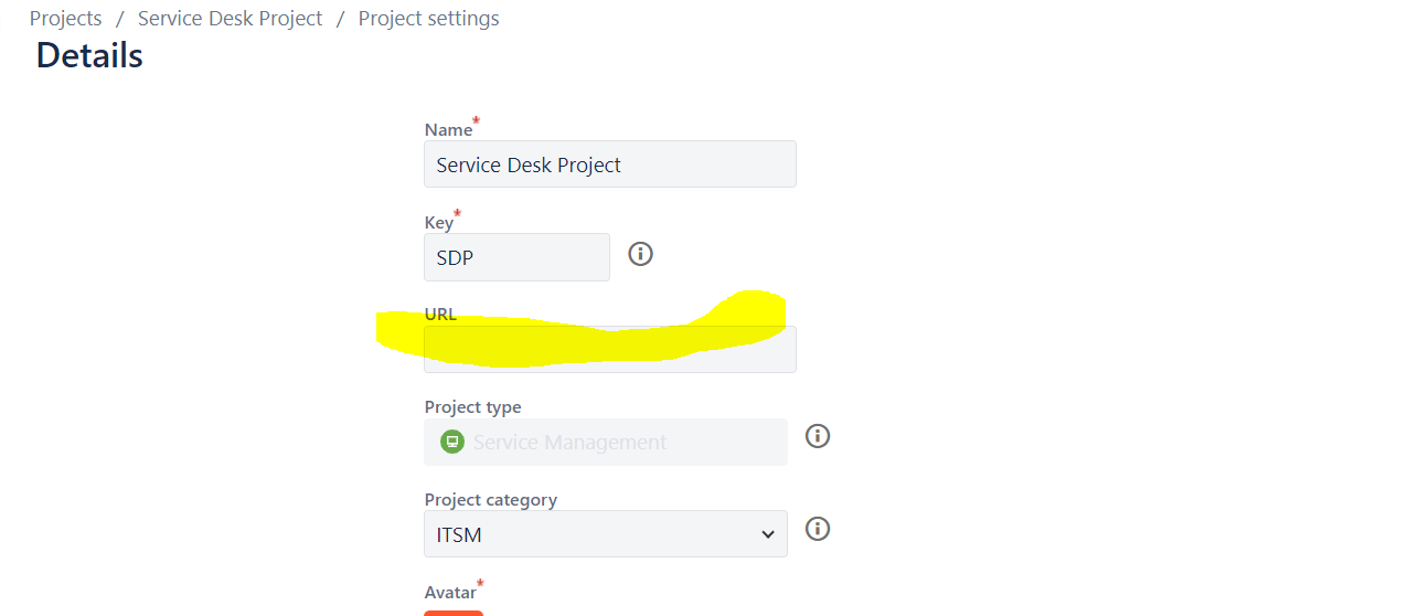 Solved While Creating The Project Under Jira Service Mana