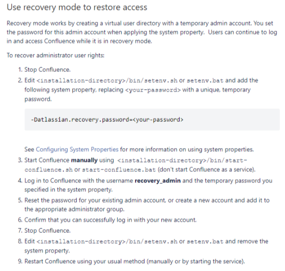 Reset Admin Password In Confluence Self Hosted