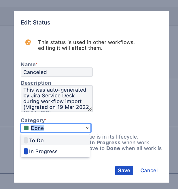 Solved Cannot Move From Status Cancelled