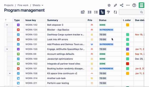 Work Management Task List view as a Report