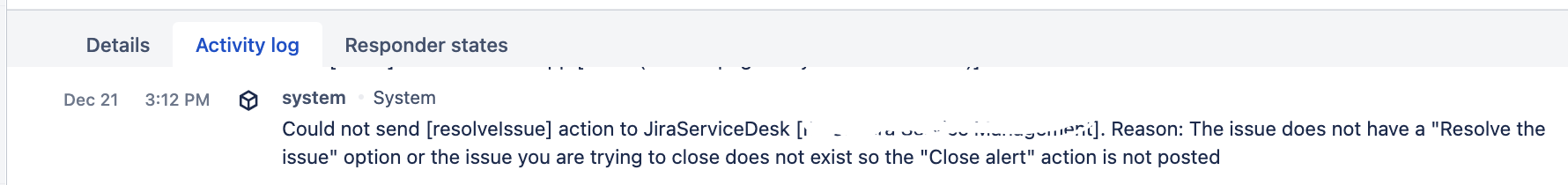 Could Not Send Action Resolveissue To Jiraservic
