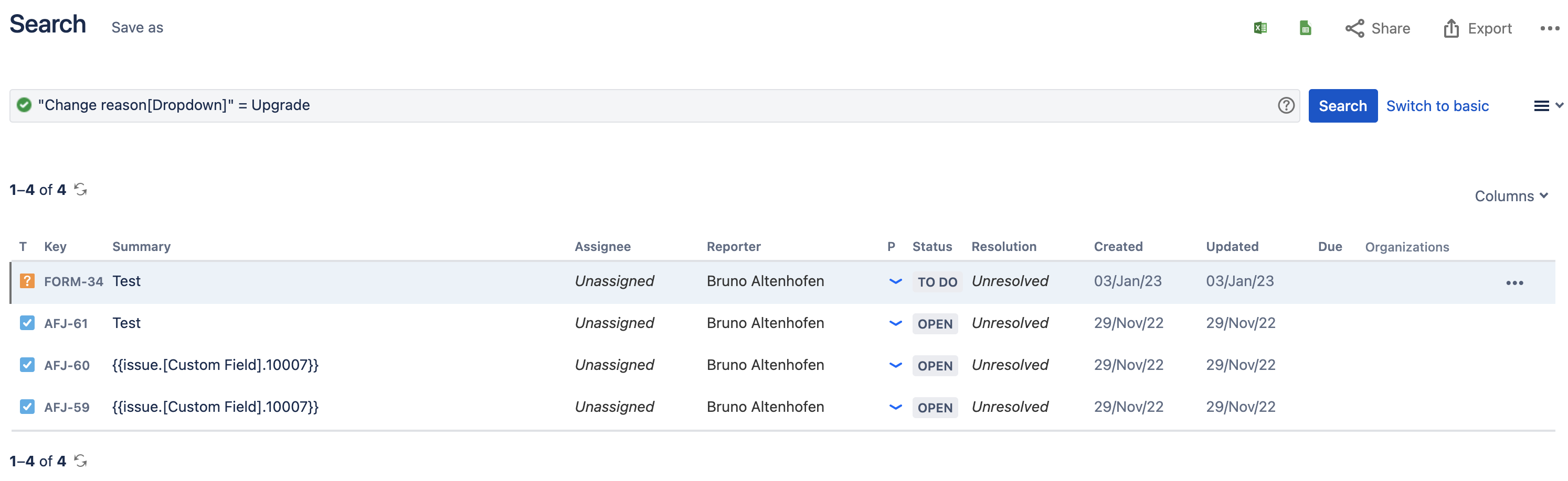 Can Fields In A Form Be Searched Using A Jql Query Atlassian Community
