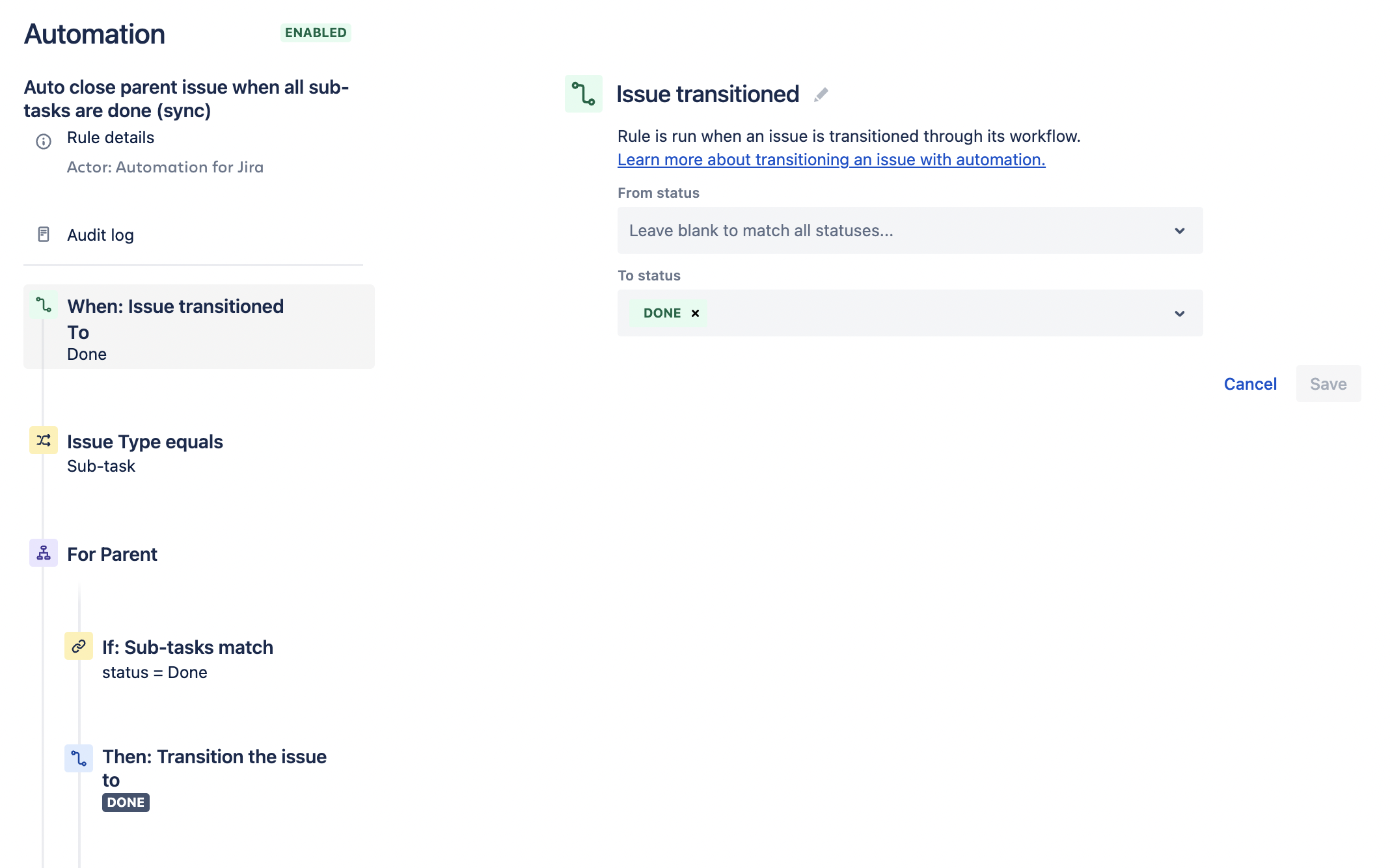 Solved: Automate issue type status changes
