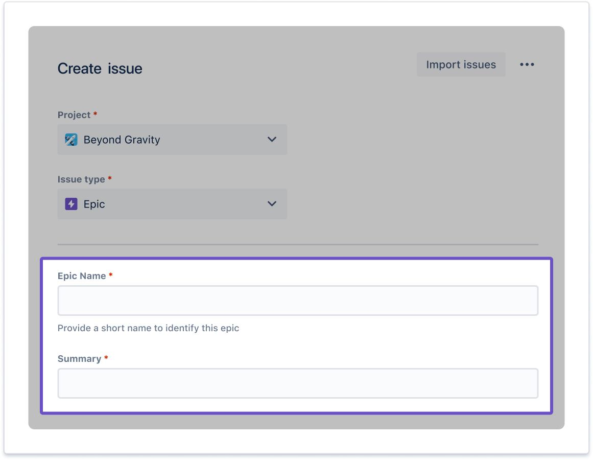 Jira Software 企業管理対象プロジェクトのエピックフィールドに予定されている変更につ Atlassian Community