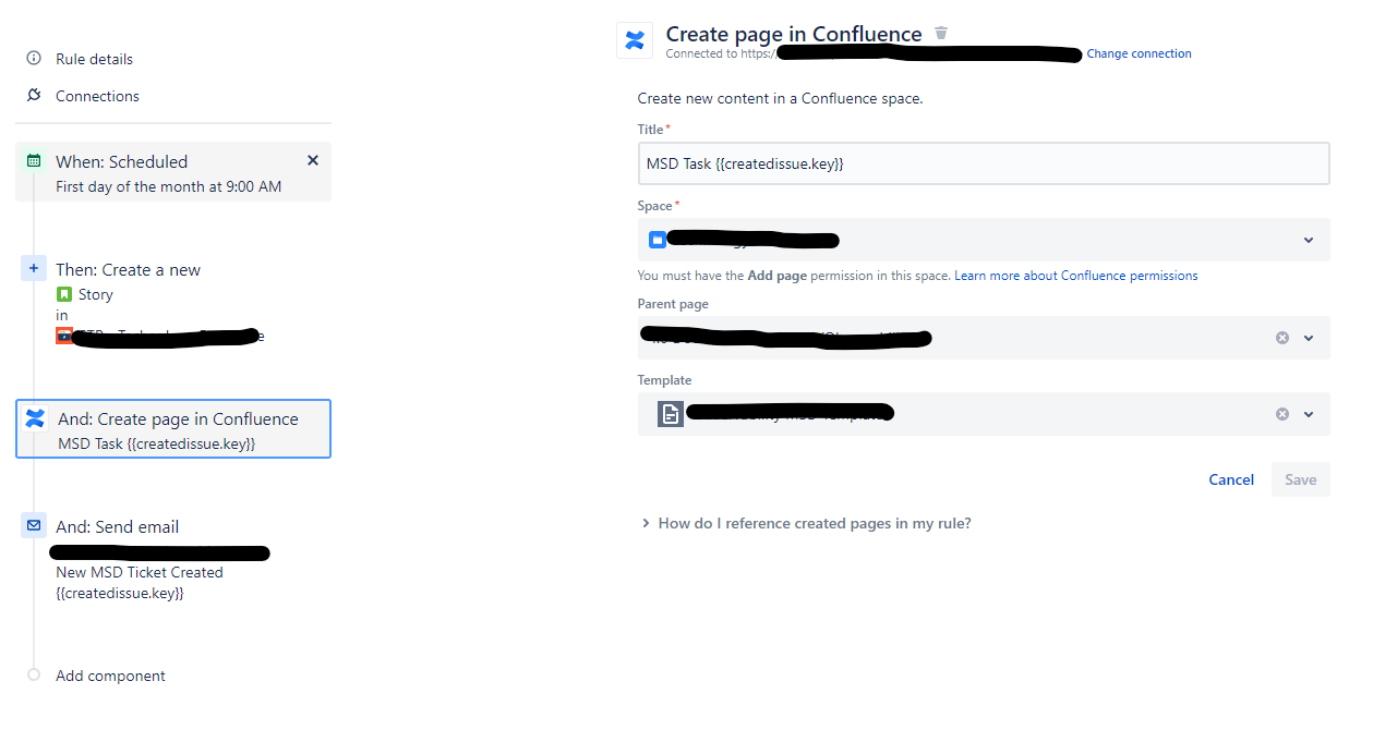 Inserting {{createdissue.key}} into a Confluence T...