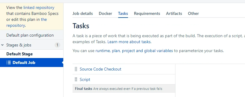 Solved Bamboo Spec Adding Check Out Source Code Task