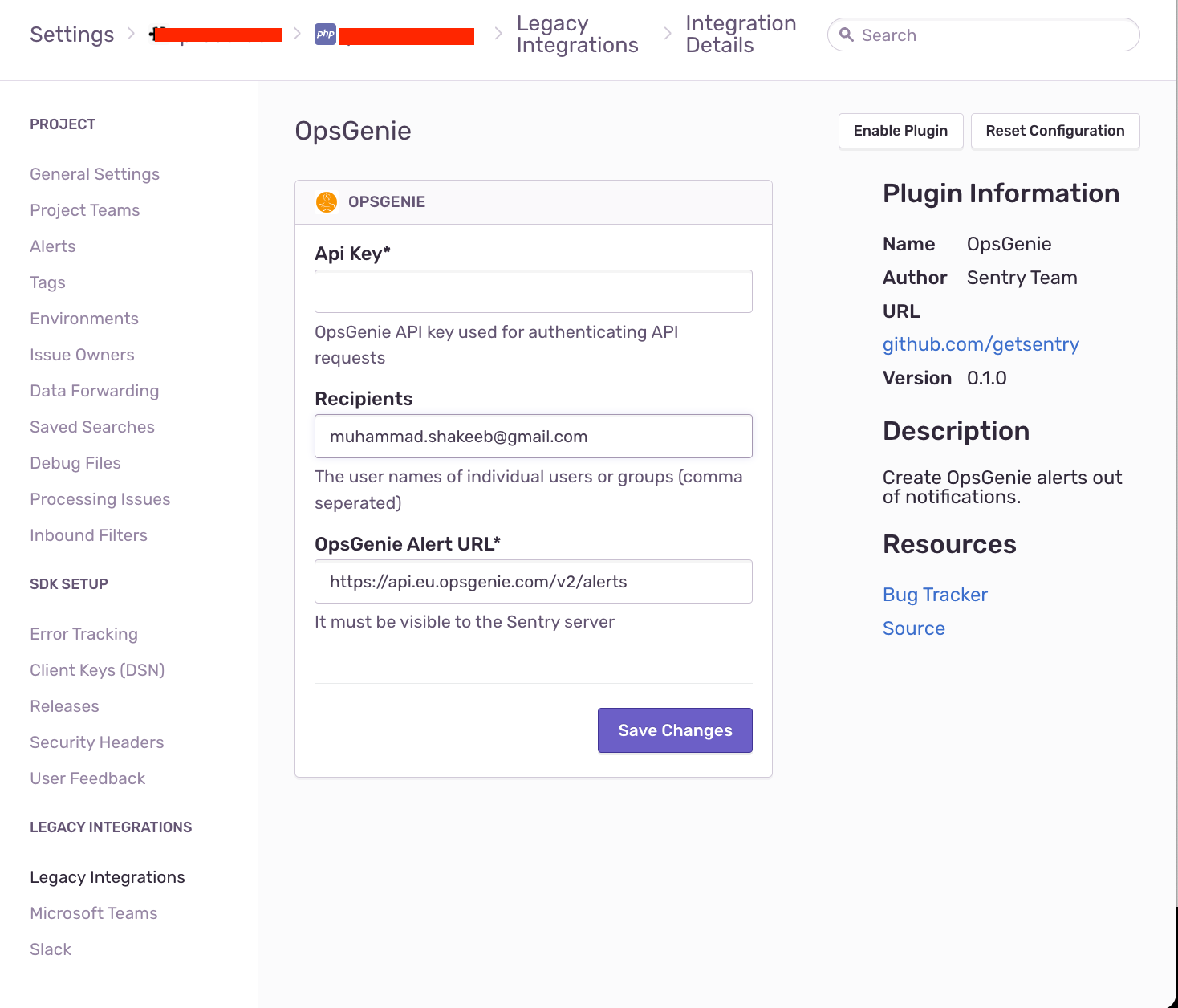 Solved Sentry Integration Issues