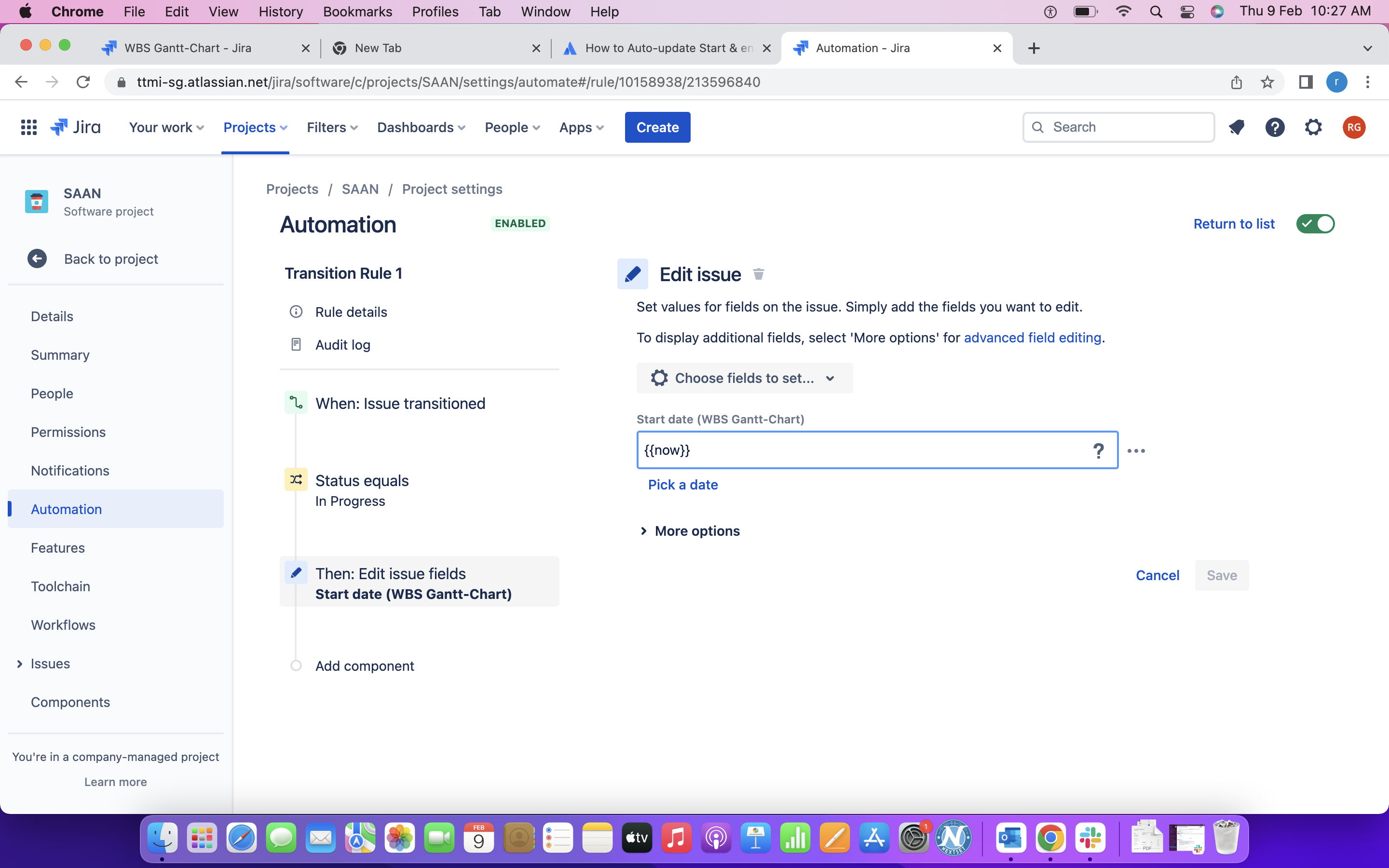 How to Auto-update Start & end Dates in WBS Gant C...