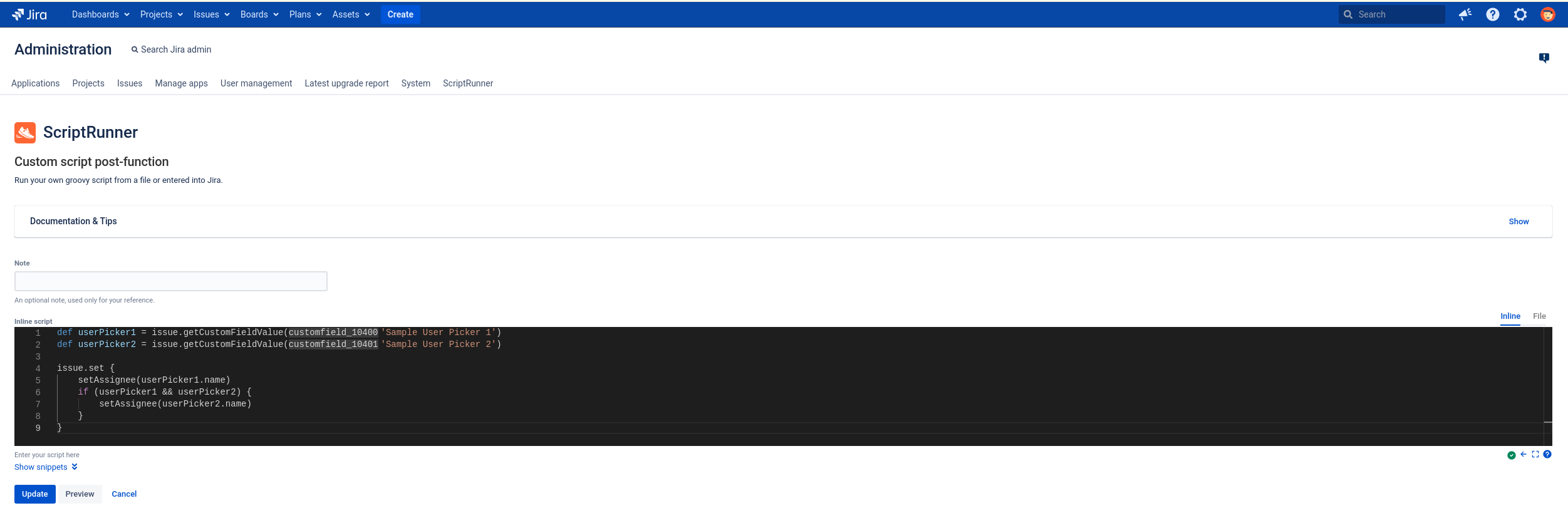 If Else Script Runner Script For Custom Field Jira