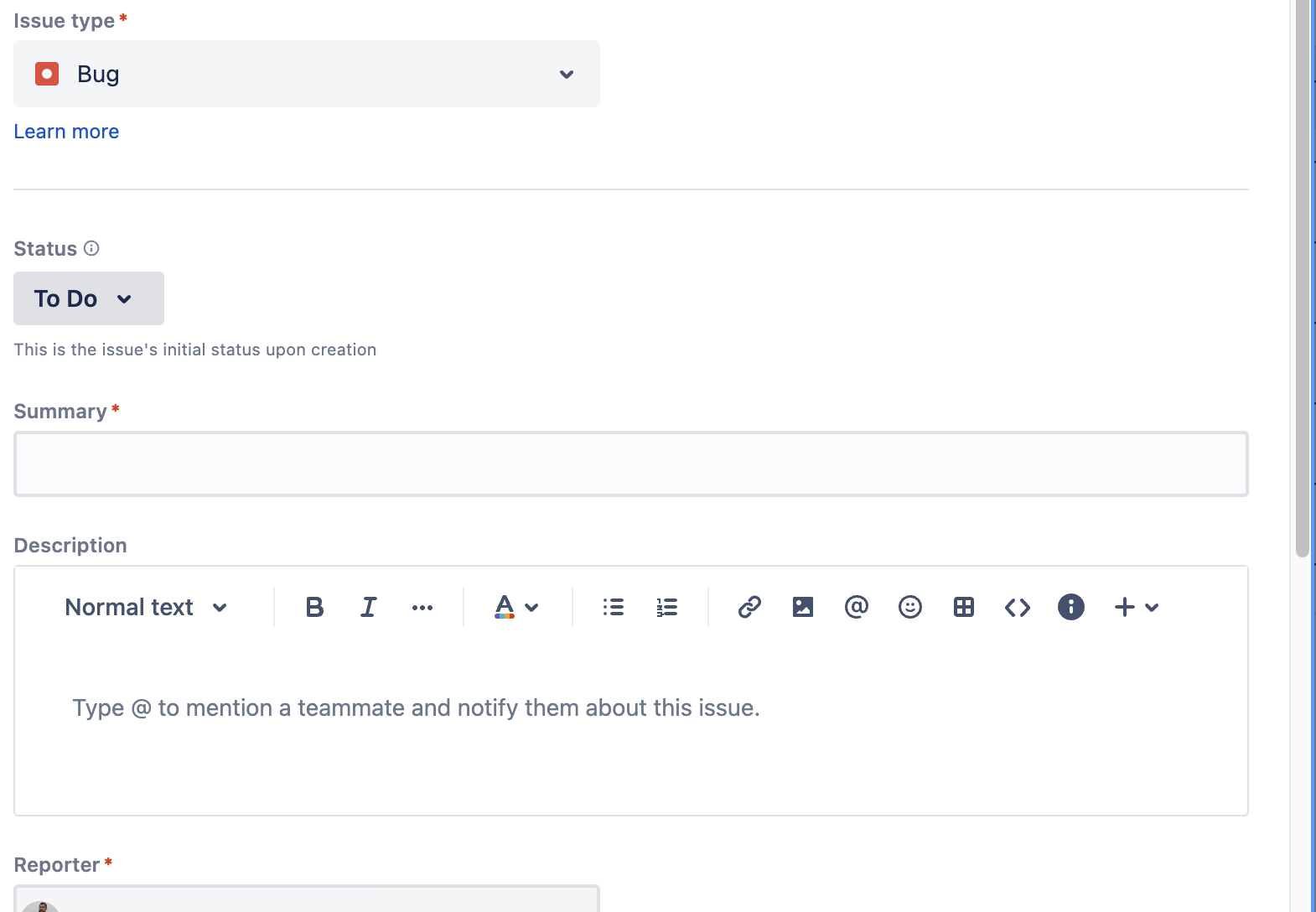 How To Set Status Field While Creating Issue