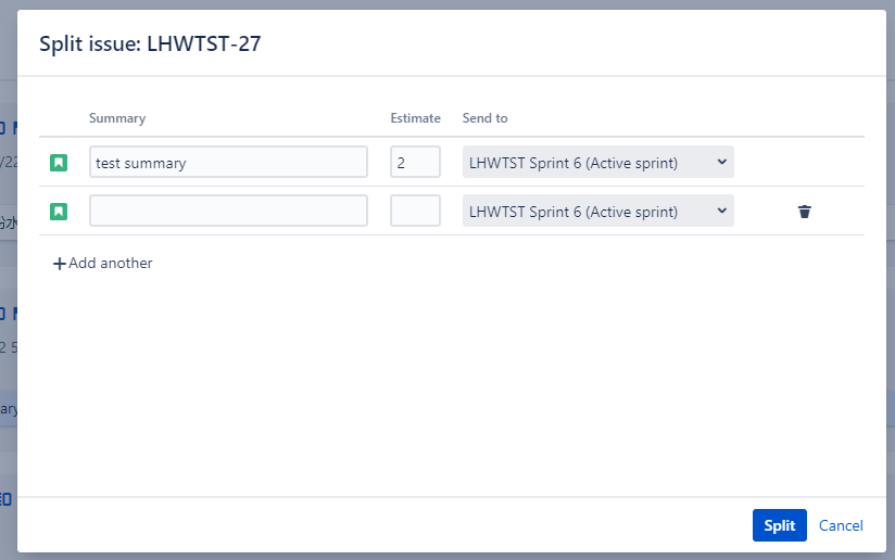 Question About Jira Split Issue Function