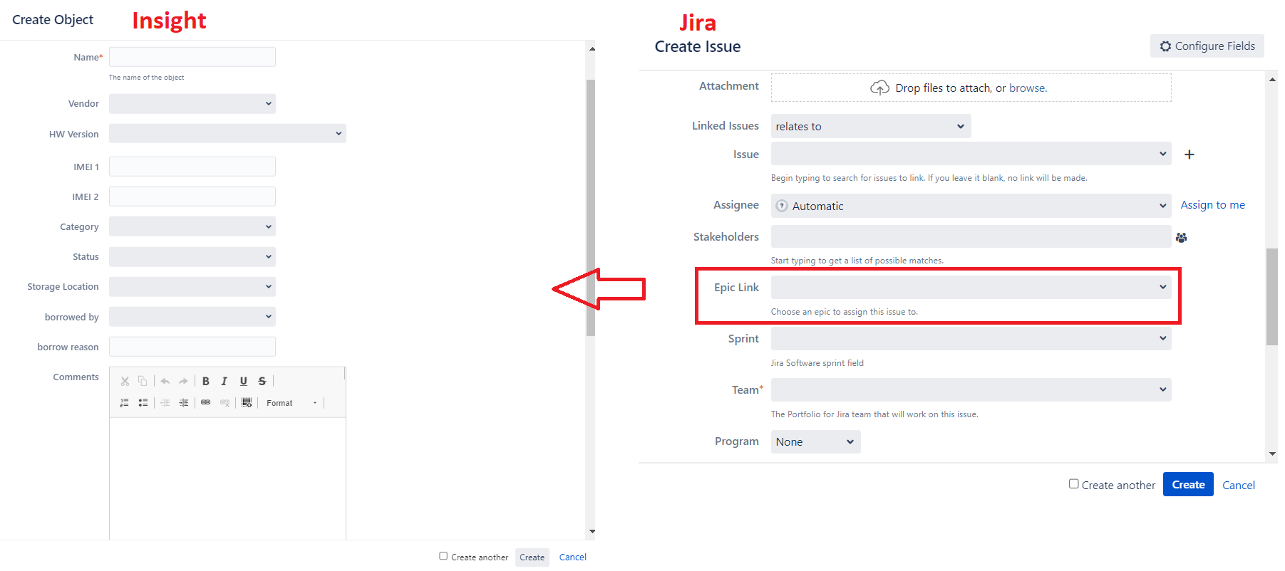 Link Jira Epics to Insight