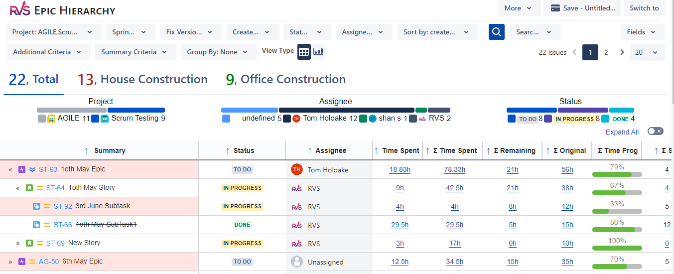 Solved Show Tasks Of Epic In A Project In Jql Query