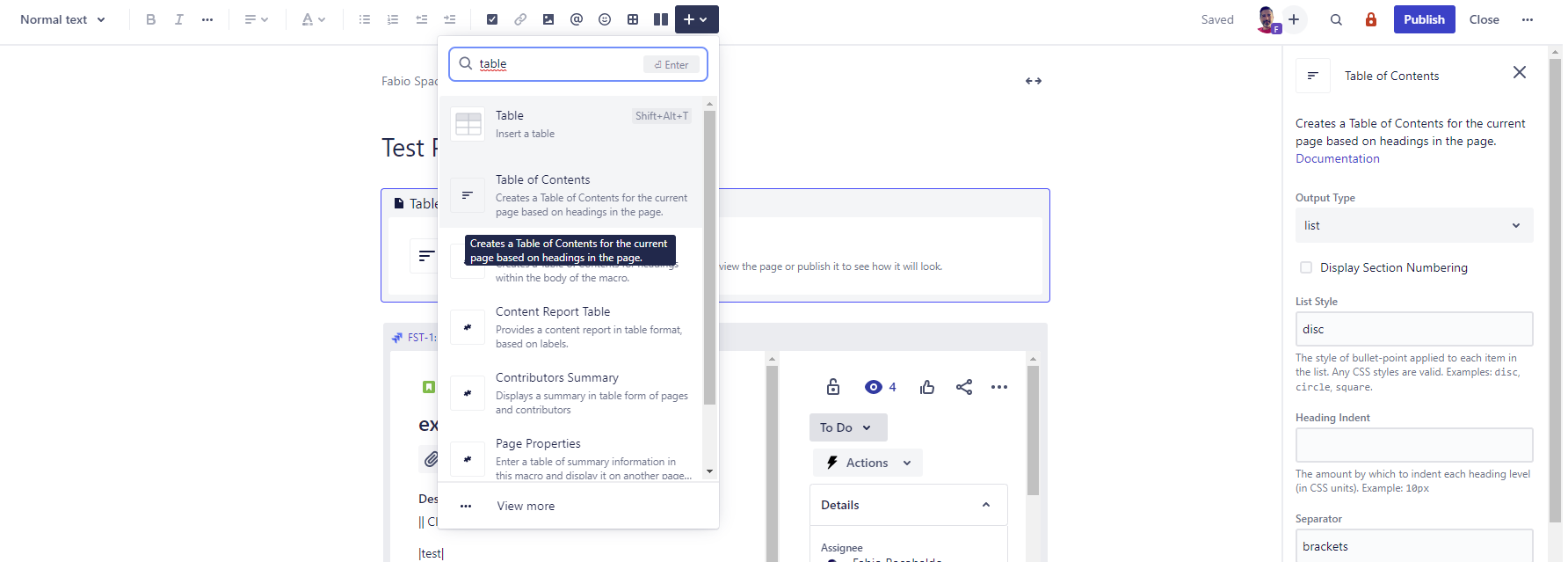 Solved: How to create a TOC in Confluence?