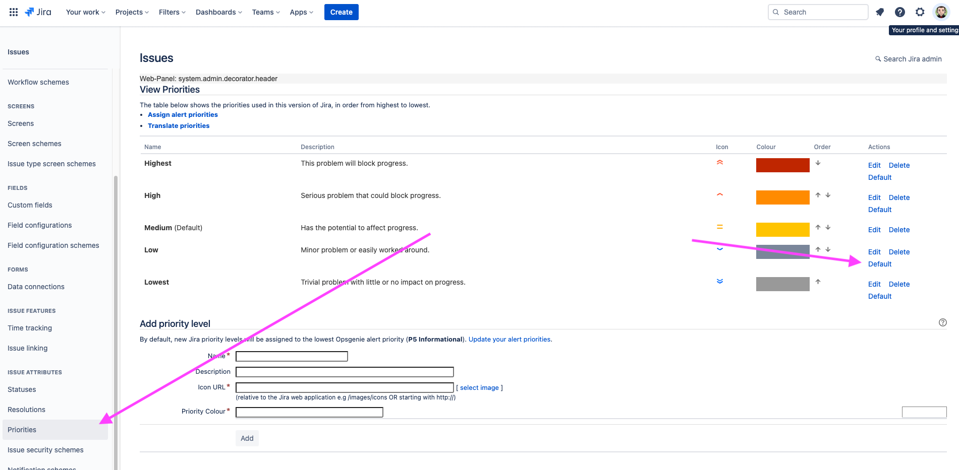 Solved How To Set Default Option For Piority
