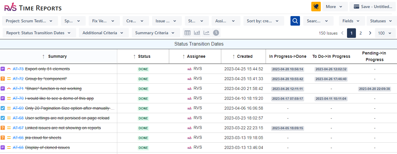 Jira Time In Status Report Dashboard Gadget Atlassian Community