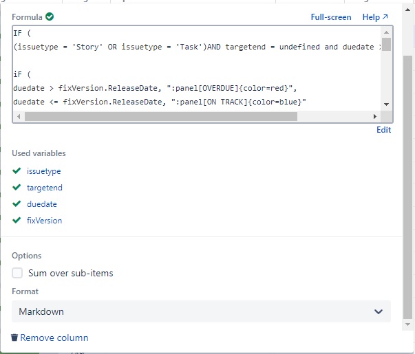 Solved Jira Structure Formula Column Type Error