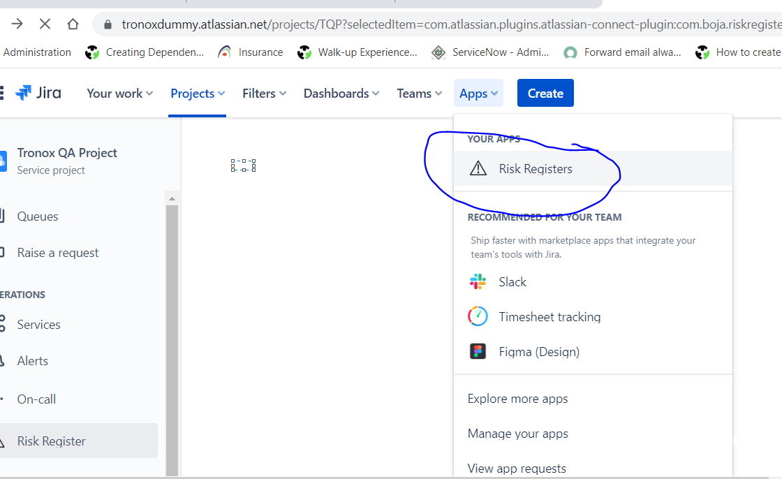 users unable to create a Risk