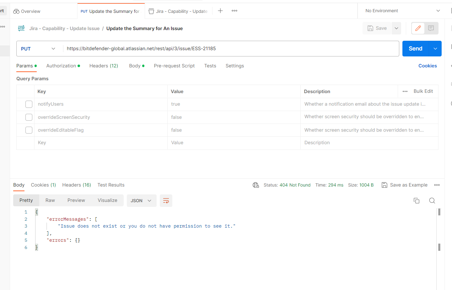 Solved Issue When I Try To Update Jira Ticket Summary Vi