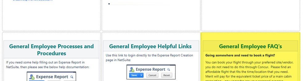 How to align top of all sections in a 3 section la...