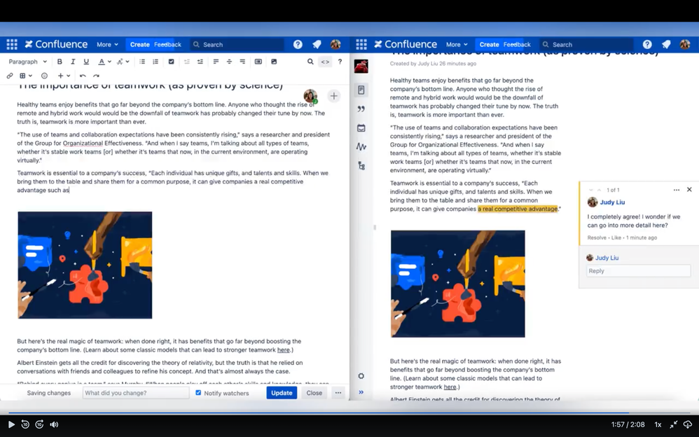 Confluence Data Center Inline Comments In Edit Mode Demo