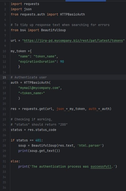 Solved: Failed authentication with HTTPBasicAuth, Jira