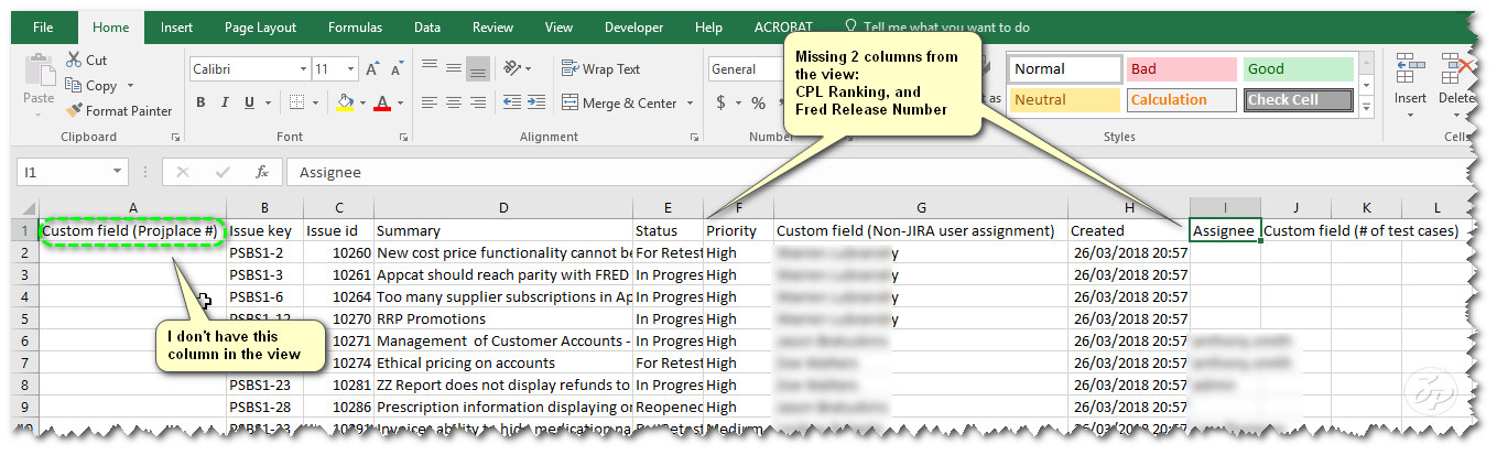 Solved: Exporting to Excel with "Current Fields" option di...