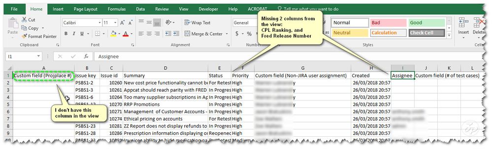 Solved: Exporting to Excel with "Current Fields" option di...