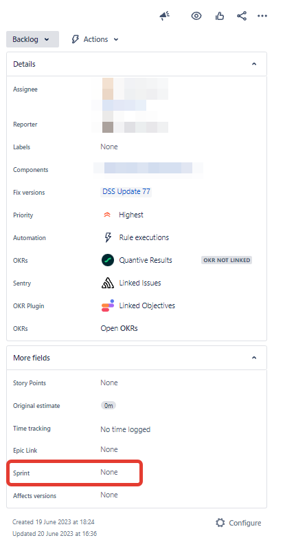 Solved: Create rule/automation to Fix versions and Sprints