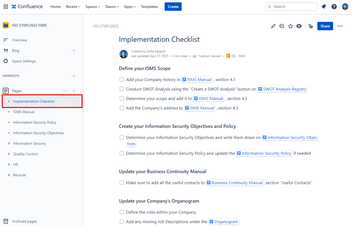How To Implement Iso 27001 Within Confluence Using Atlassian Community 