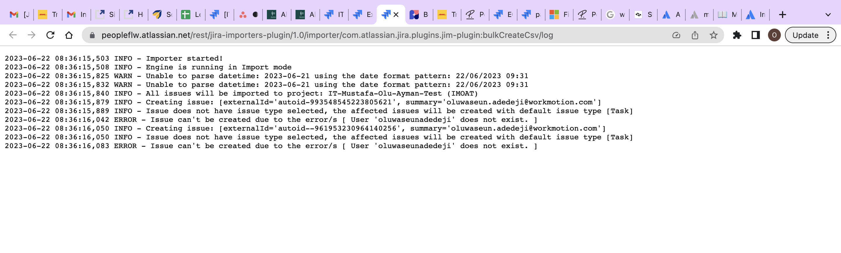 Error Message While Migrating From Asana To Jira