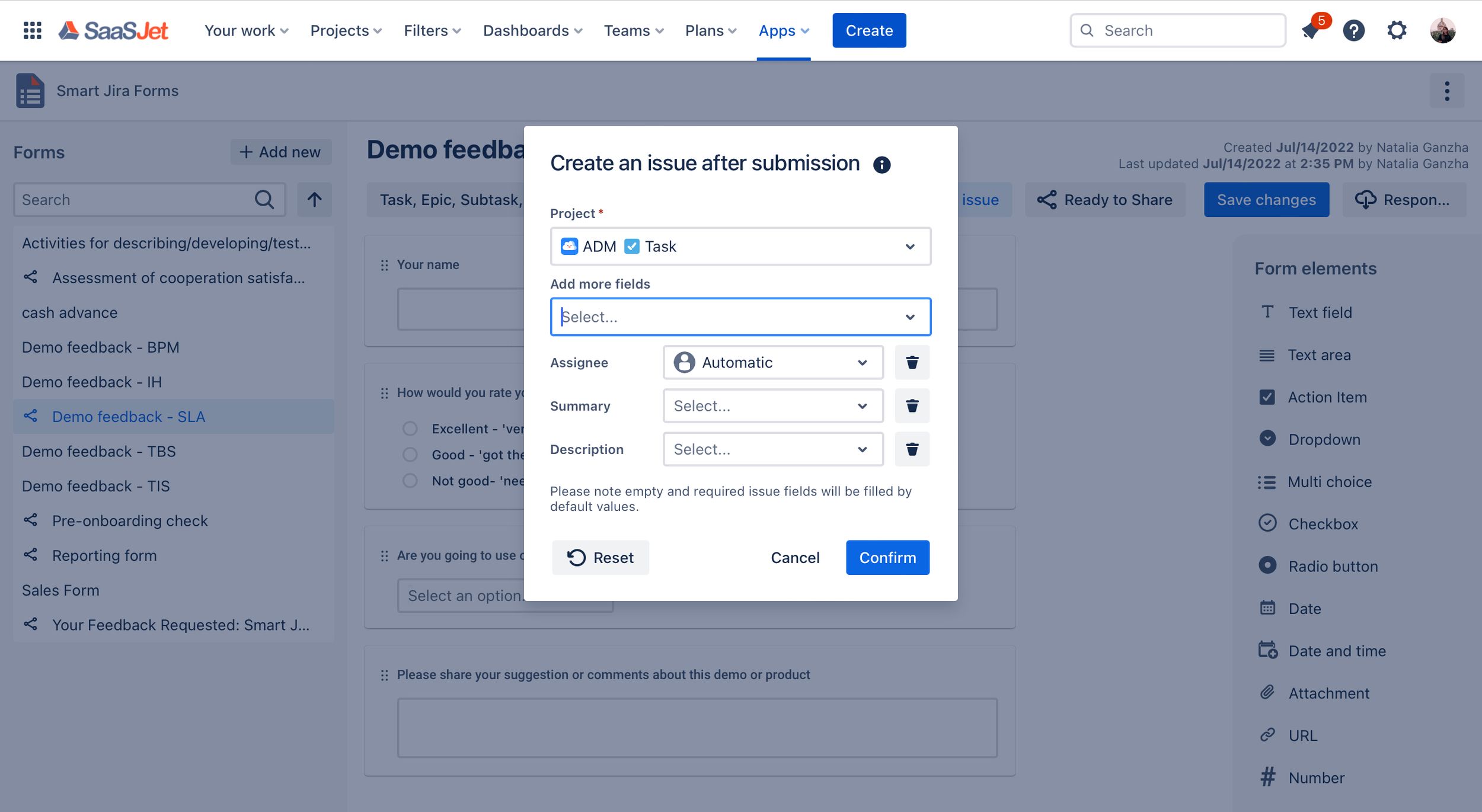 JWM form for external or different department user