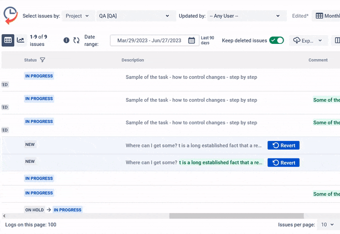 Is there a convenient way to restore description f...