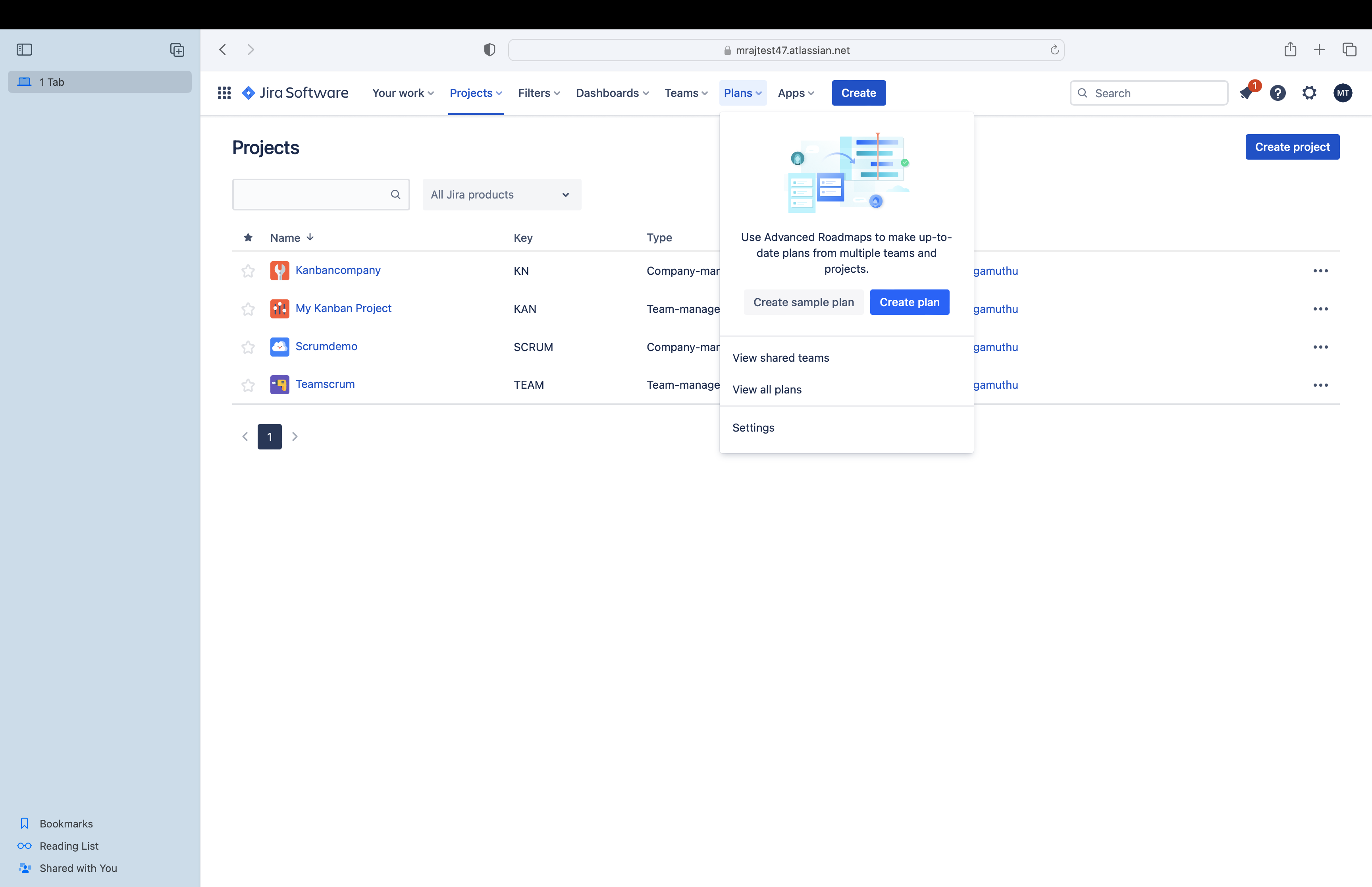 how to create project plan